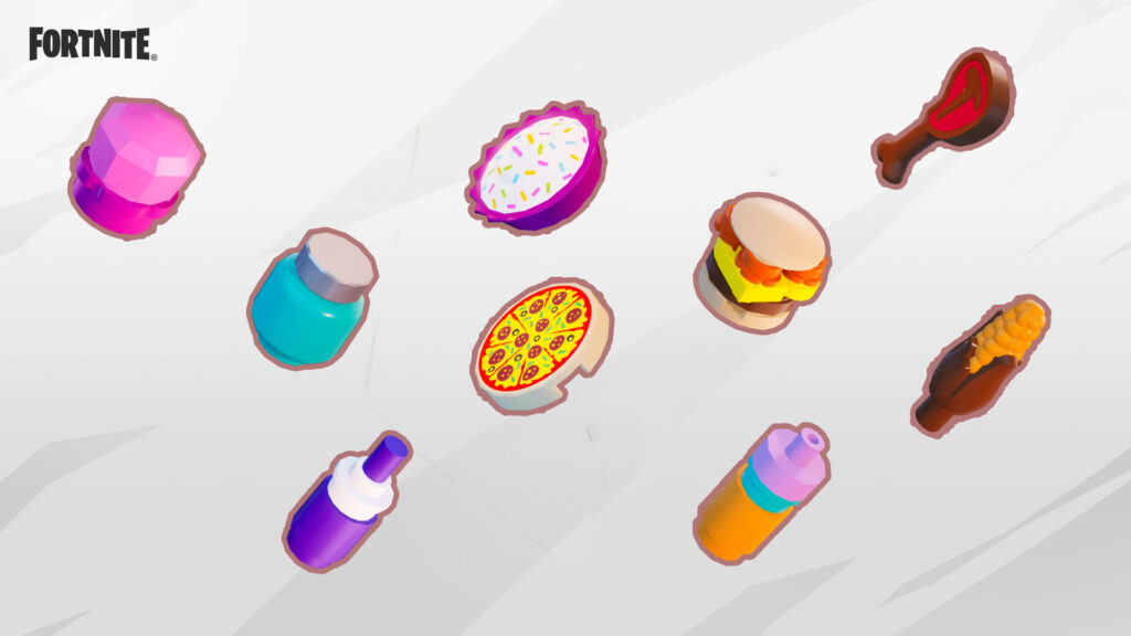 レゴフォートナイト： 食料品(効果＆レシピ)の一覧