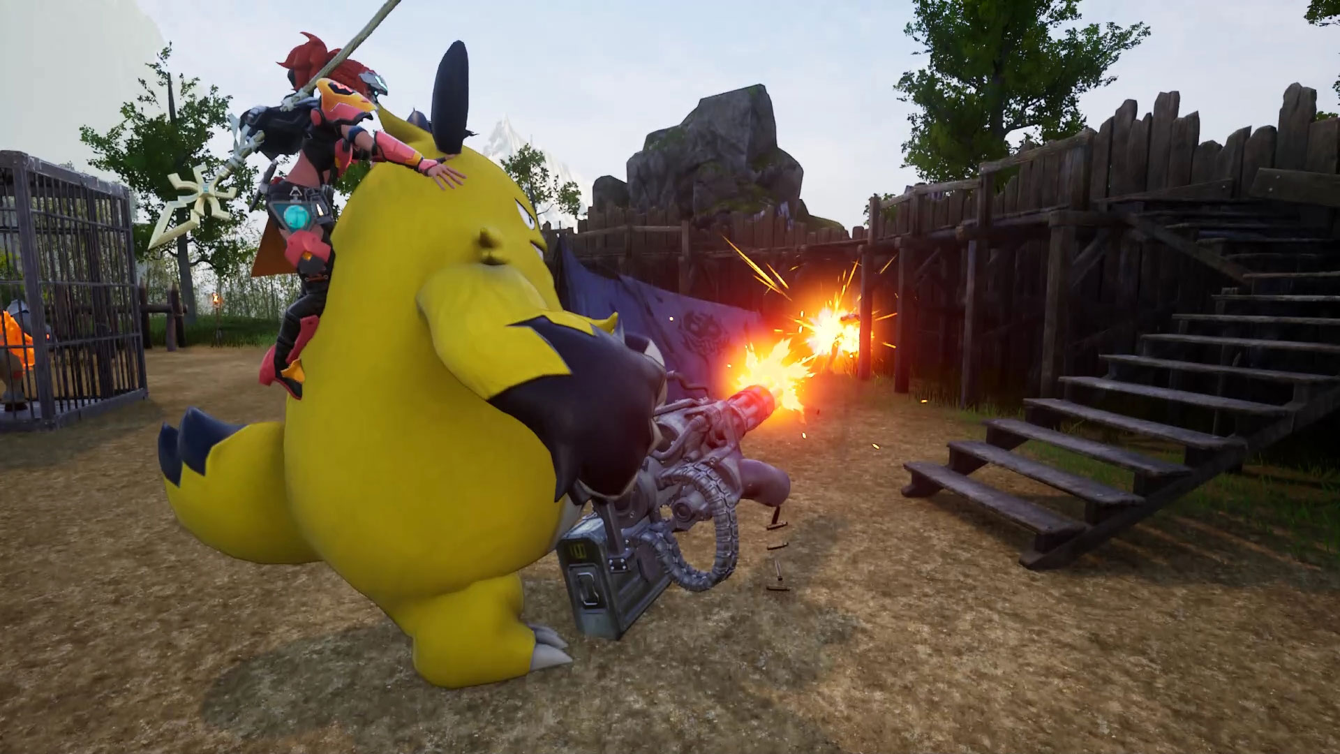 パルワールド： ミニガンを持つと性格が変わる エレパンダの解説